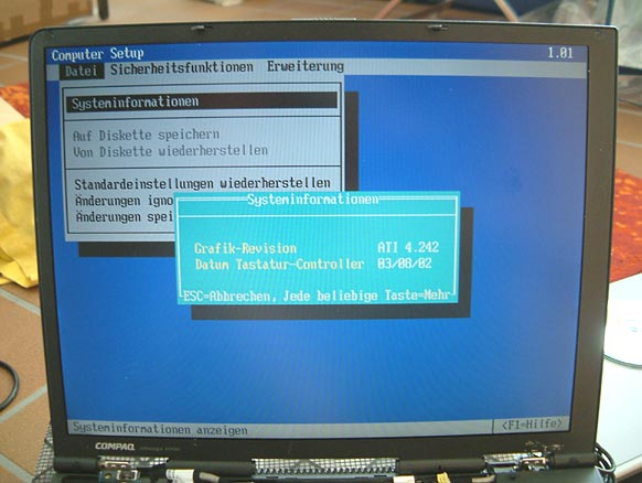 www.SaschaSeidel.de - Compaq Armada M700 Display